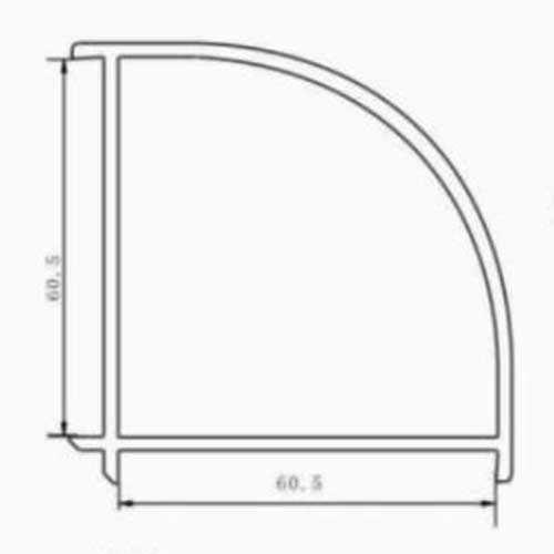 TERMICO Perfiles de PVC - P60-081RD Esquinero Cuarto Rodon ROBLE DORADO